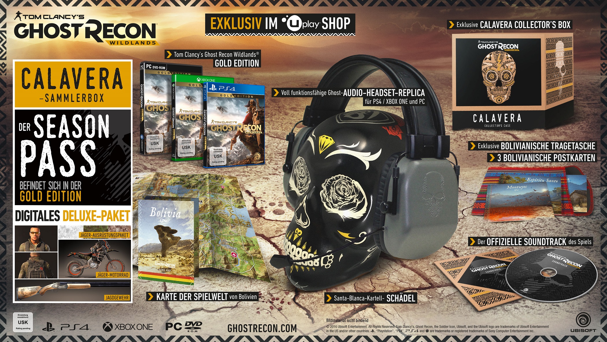 Tom Clancys Ghost Recon Wildlands - Gold Edition - Calavera Collector's ...